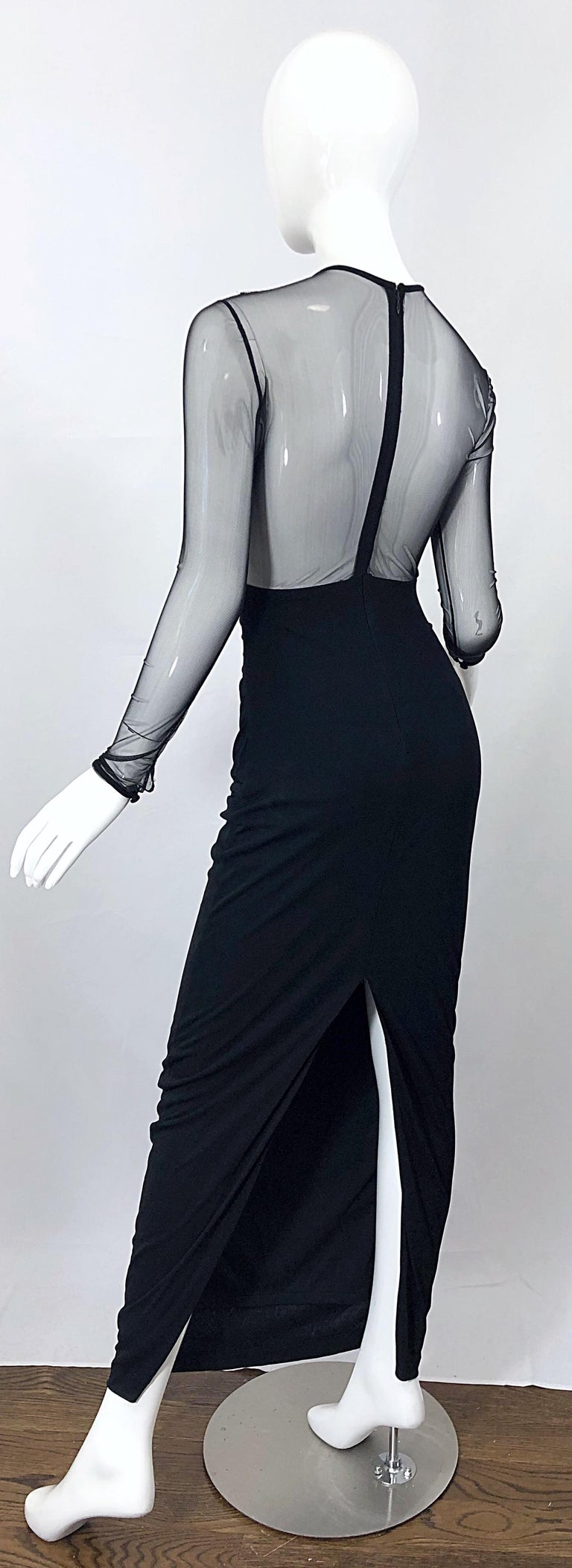 1990s CD GREENE Couture Beaded Silk Jersey Cut - Out Sexy Vintage 90s ...