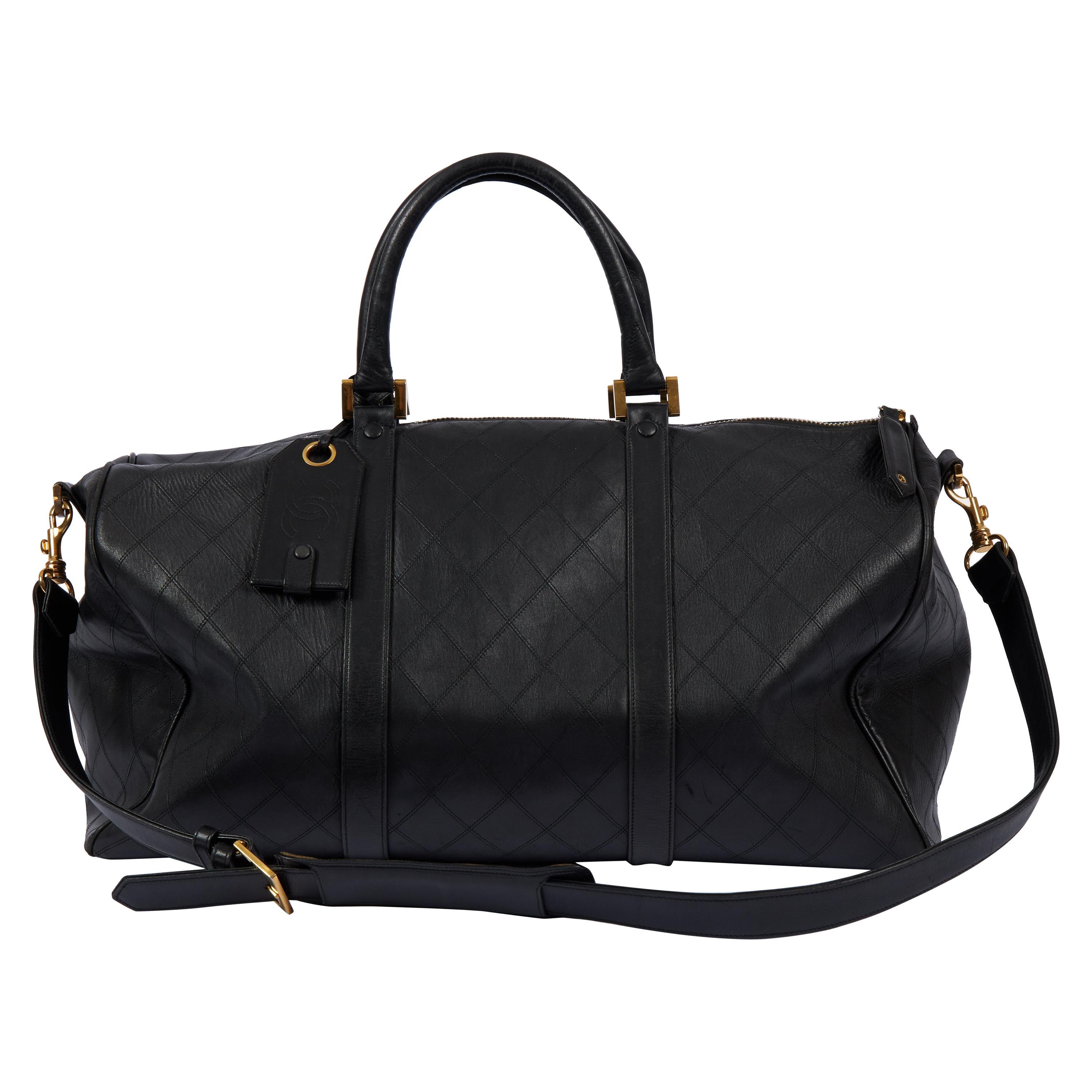 Chanel Caviar Skin Duffle Bag with CC at 1stDibs