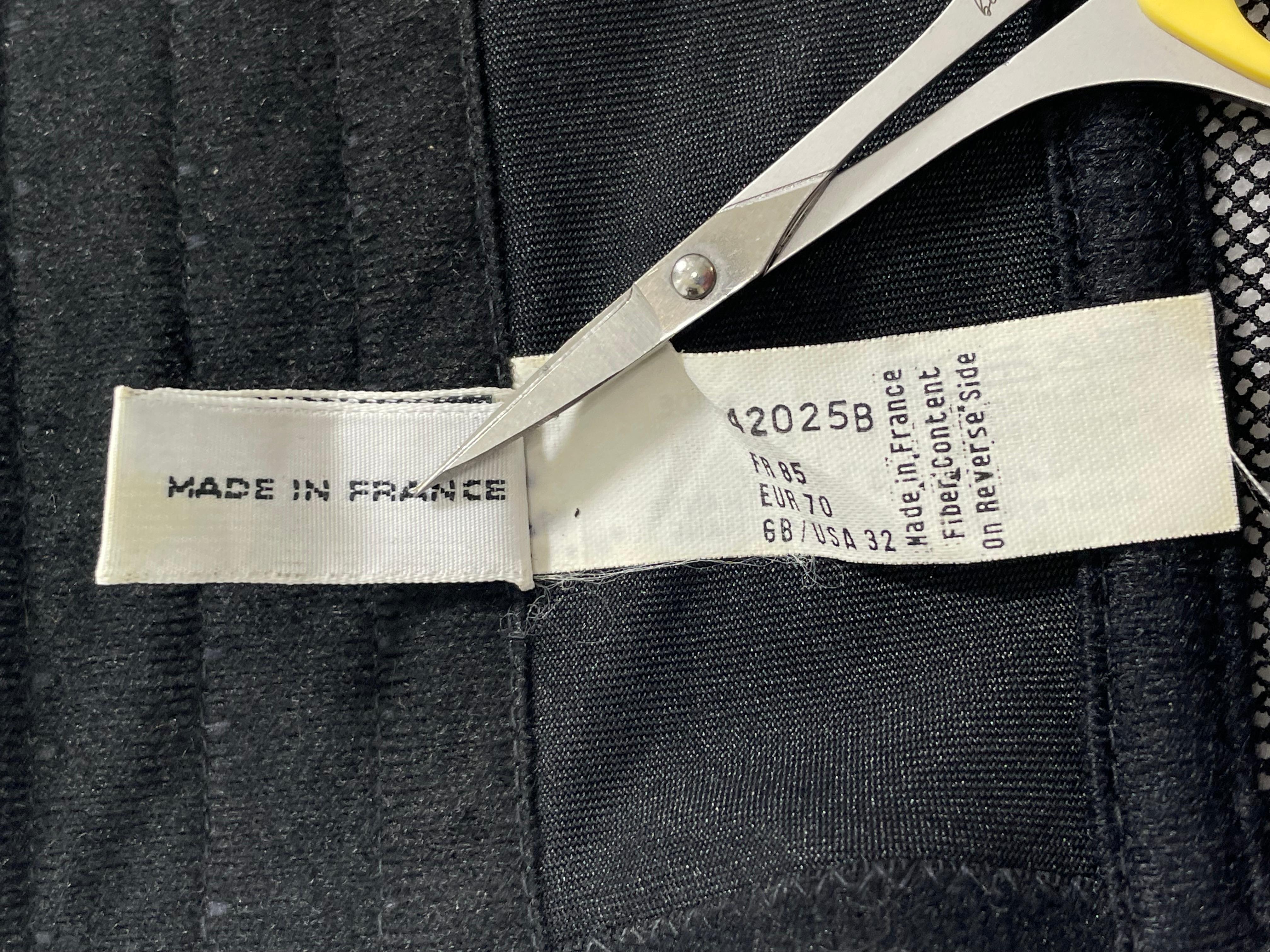 1990's Chantal Thomass Sheer Black Mesh Bustier and Tulle Mermaid Maxi ...