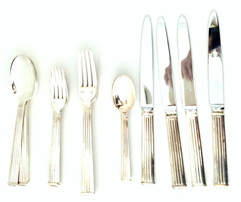 1990s Christolfe France Silver Flatware "Triade" 5-Piece Place Setting ...