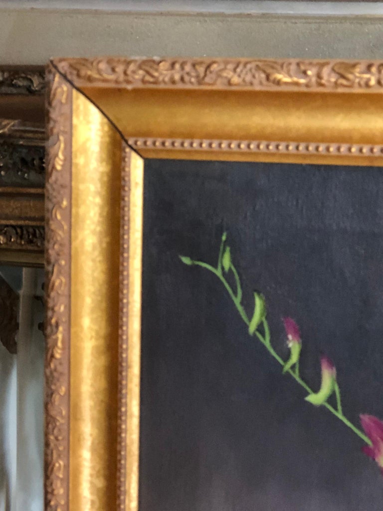 1990s Still Life Painting by David Birmingham Floral with Cupids Apples ...