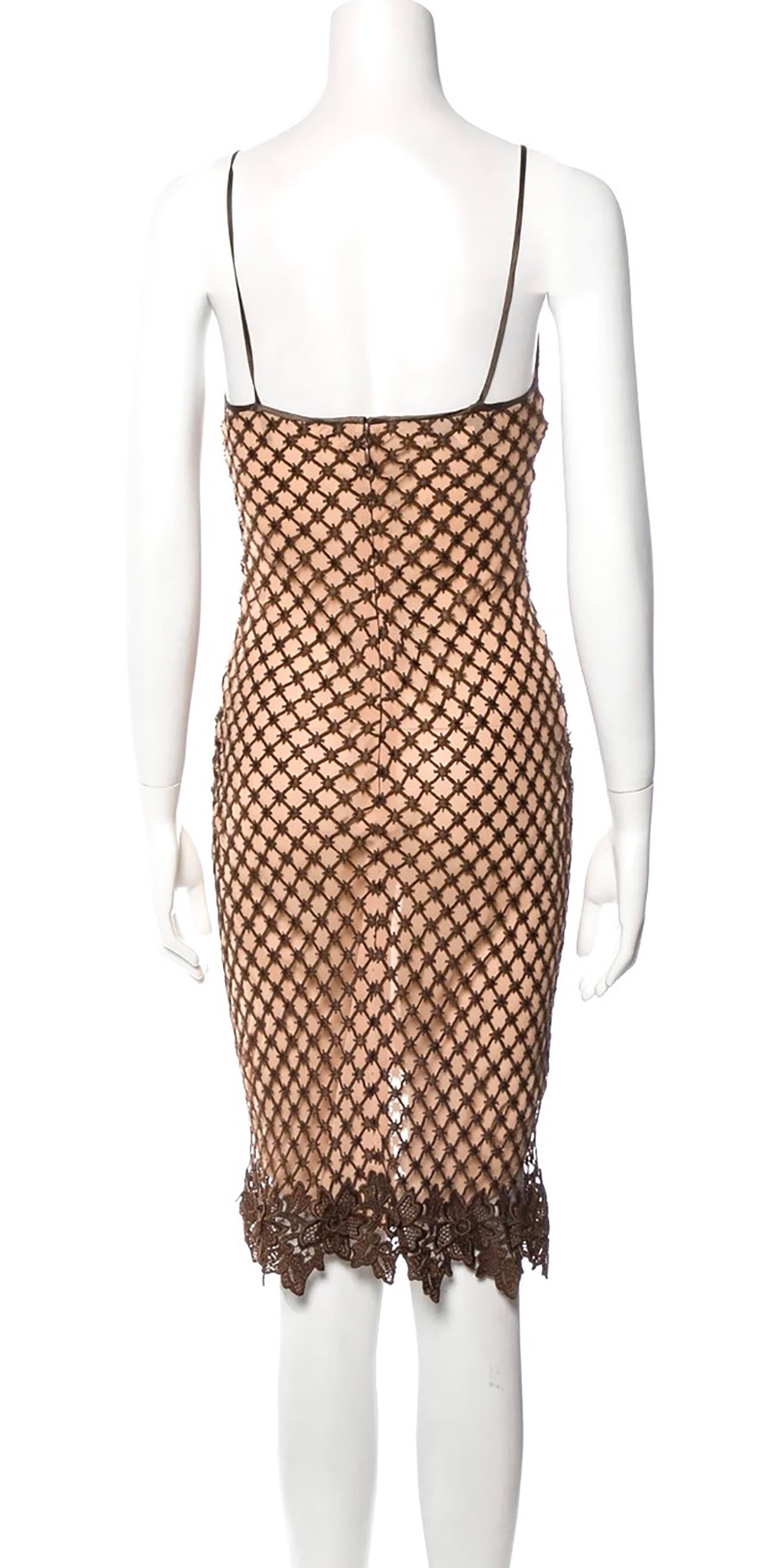 1990s Dolce and Gabbana Crochet Overlay Slip Dress For Sale at 1stDibs ...