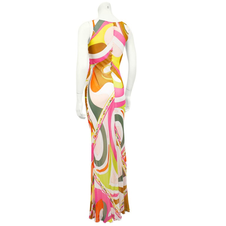 1990s Emilio Pucci Chiffon Gown at 1stDibs