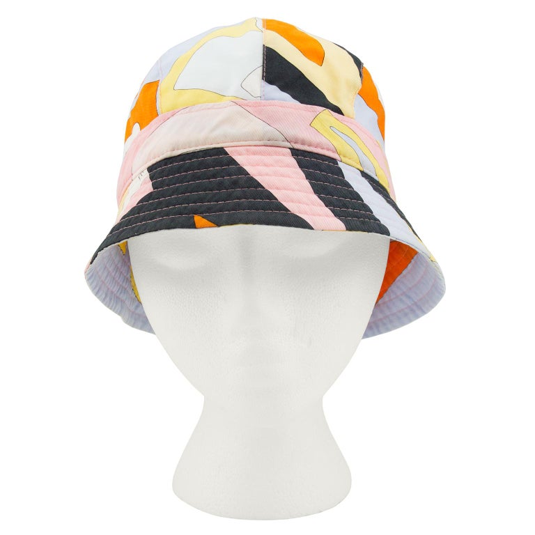 1990s Emilio Pucci Multi Colour Cotton Bucket Hat at 1stDibs