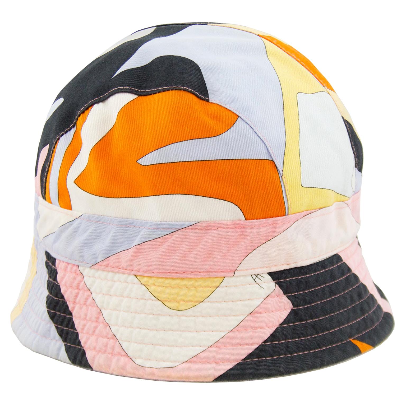 1990s Emilio Pucci Multi Colour Cotton Bucket Hat at 1stDibs