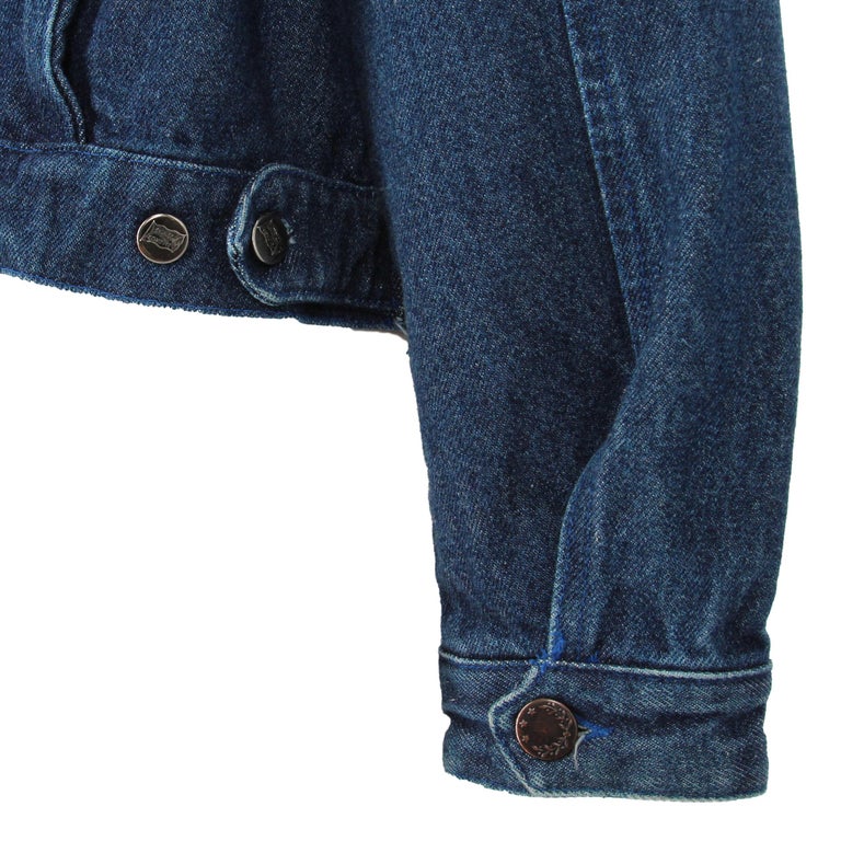 1990s Enrico Coveri Blue Denim Jacket For Sale at 1stDibs