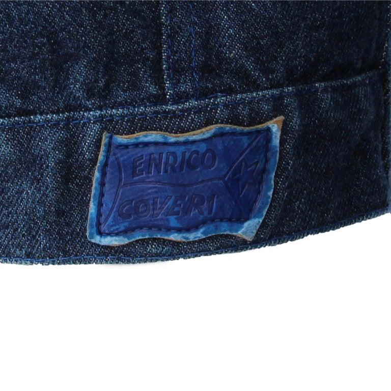 1990s Enrico Coveri Blue Denim Jacket at 1stDibs