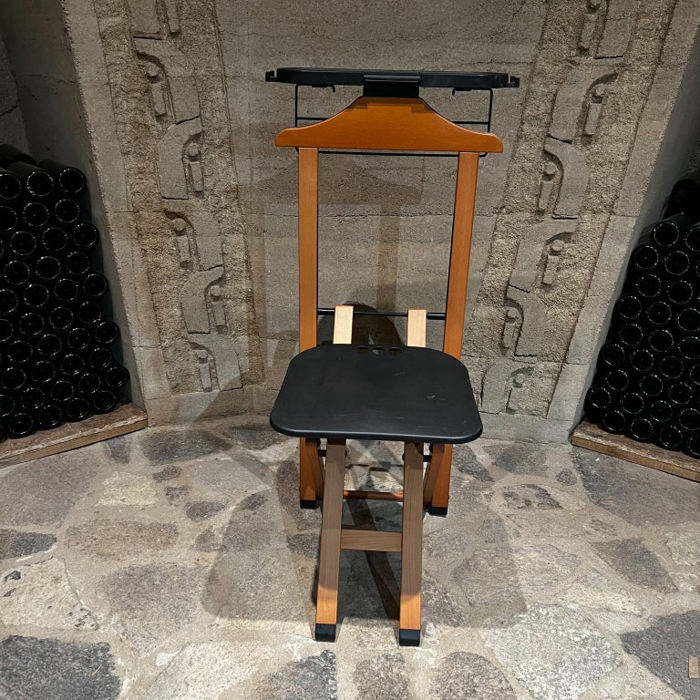 1990s Foppapedretti Gentleman's Folding Valet Stand with Seat Italy For ...
