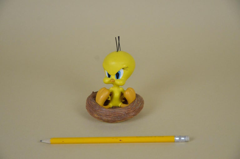1990s French Vintage Warner Bros Tweety in His Nest Statue by Demons ...