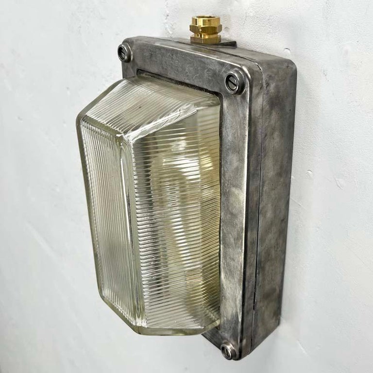 1990's General Electric Vintage Aluminium Rectangular Bulkhead Reeded ...