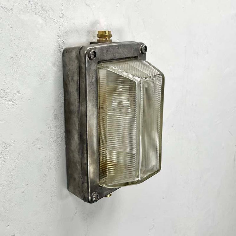 1990's General Electric Vintage Aluminium Rectangular Bulkhead Reeded ...