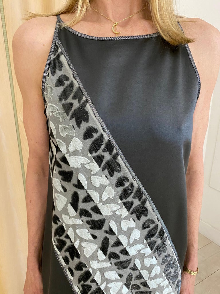 1990s Geoffrey Beene Grey Silk Gown For Sale at 1stDibs