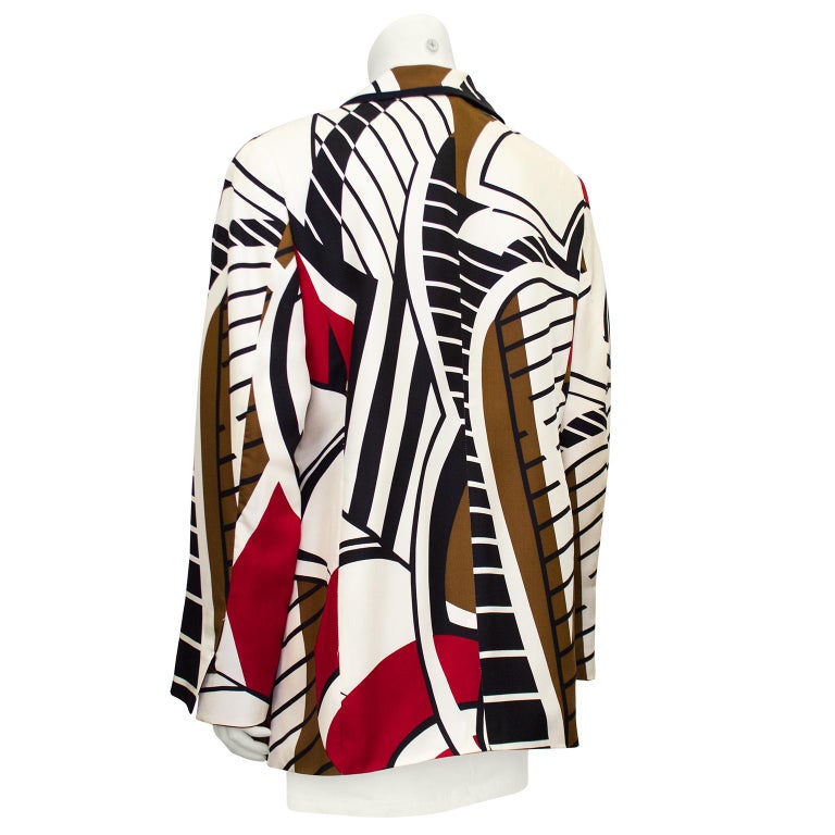 1990s Gianfranco Ferre Graphic Blazer For Sale at 1stDibs
