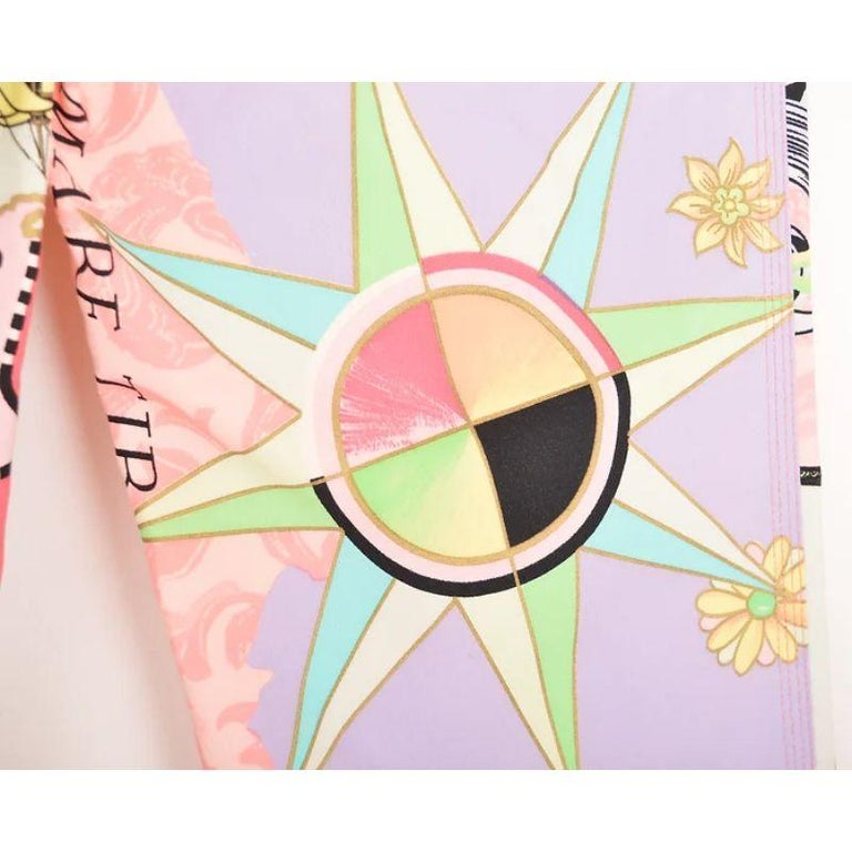 1990's Gianni Versace Couture Runway Pastel Baroque Pattern Trousers ...