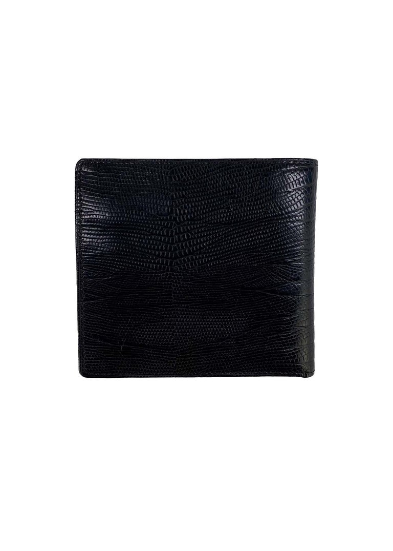 1990s Gianni Versace Lizard Skin Men's Bifold Wallet at 1stDibs