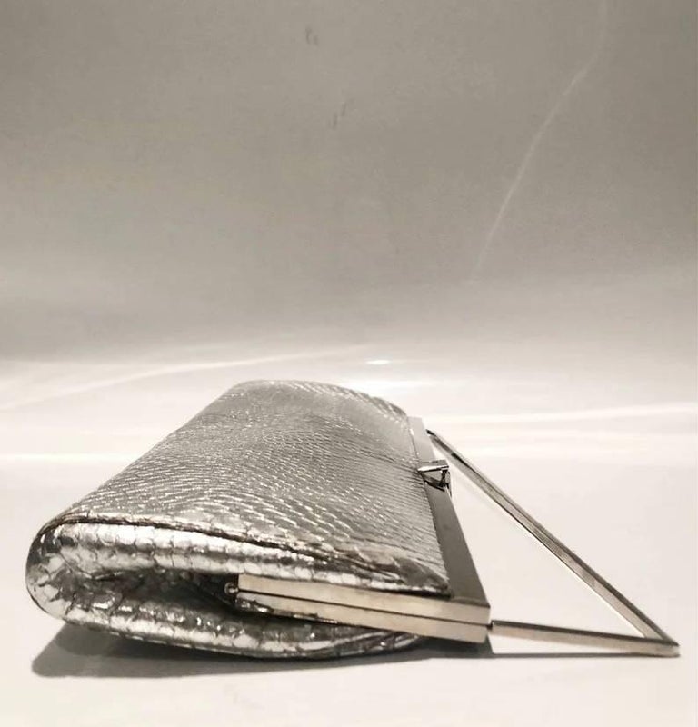 1990s Gianni Versace Silvel Snake Print Leather Medusa Purse Handbag at ...