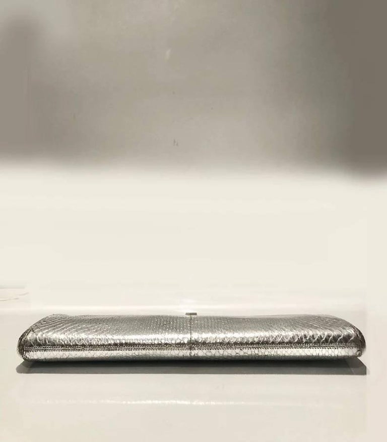 1990s Gianni Versace Silvel Snake Print Leather Medusa Purse Handbag at ...