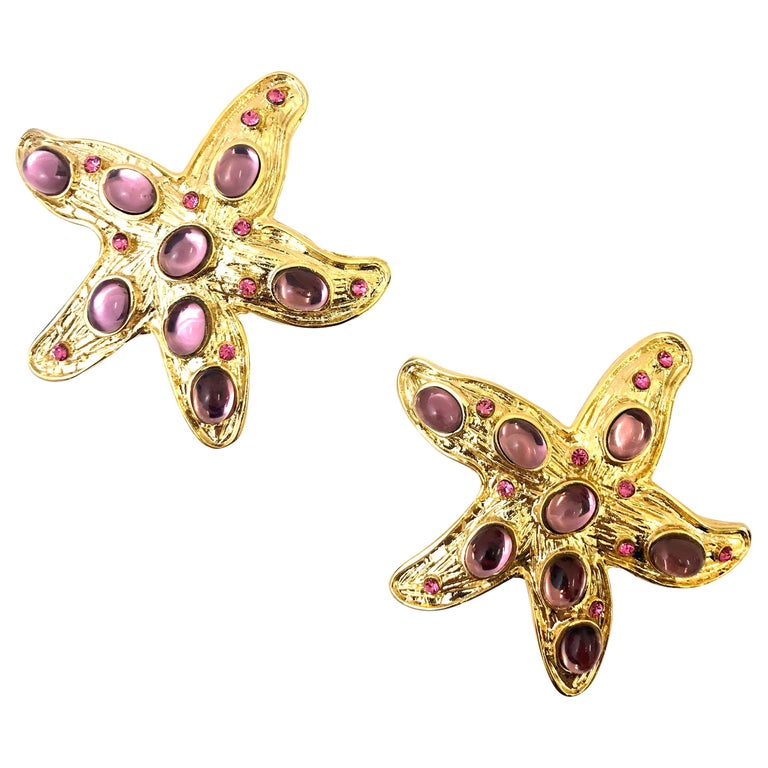 1990s Gianni Versace starfish clip on earrings at 1stDibs | versace ...
