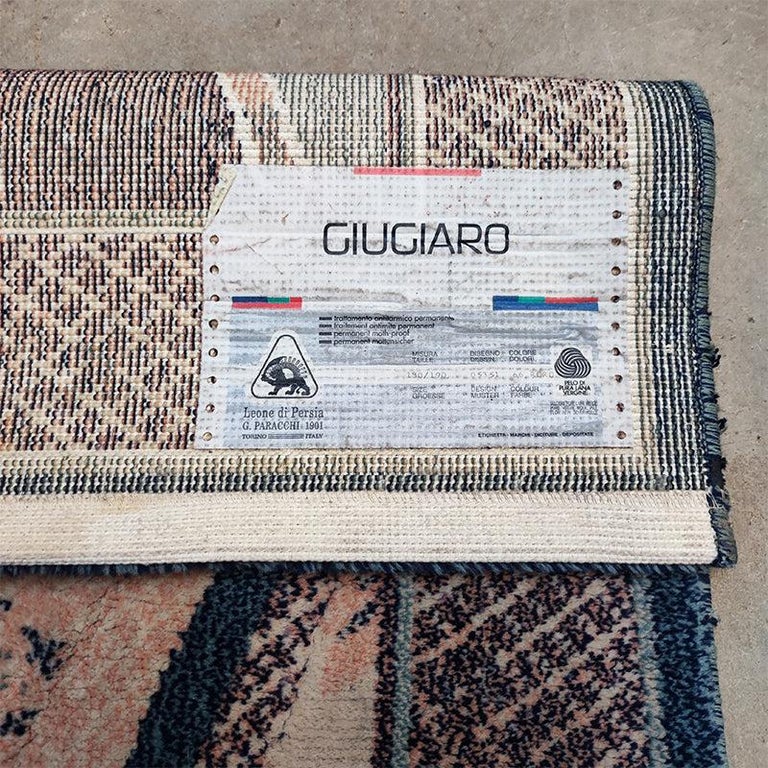 1990s Gorgeous Geometric Rug by Giorgetto Giugiaro for Paracchi. Pure ...