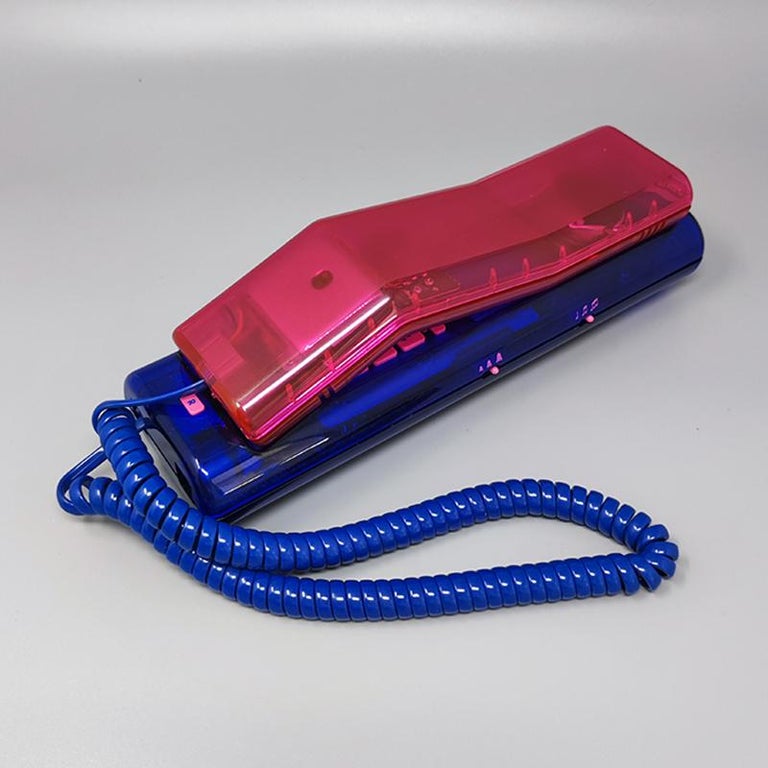 1990s Gorgeous Pink and Blue Swatch Twin Phone "Deluxe" with the ...