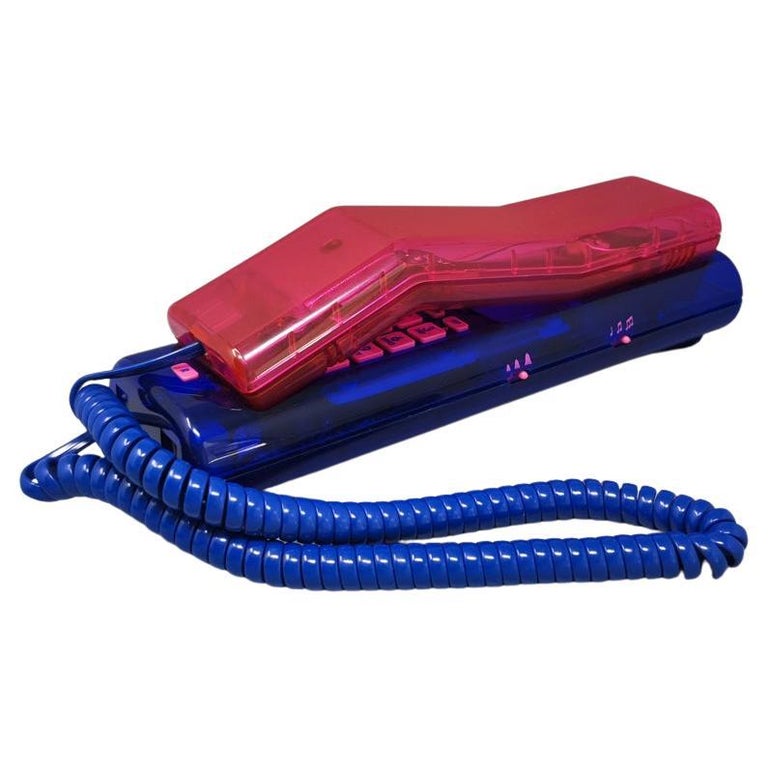 1990s Gorgeous Pink and Blue Swatch Twin Phone "Deluxe" with the ...