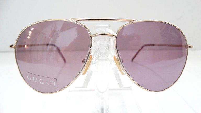 Gucci 1990s Purple Lens Aviators at 1stDibs | gucci men's aviator ...