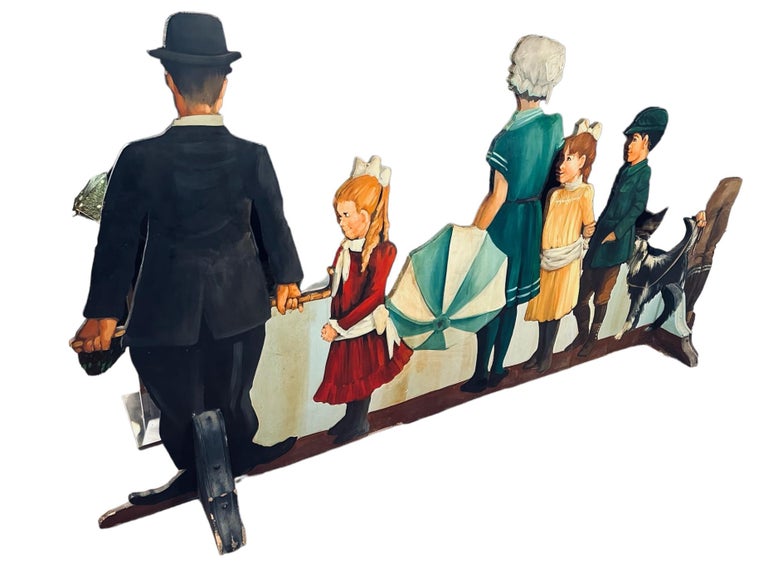 1990s Hand Painted Wood Cut Out Theater Prop For Sale at 1stDibs