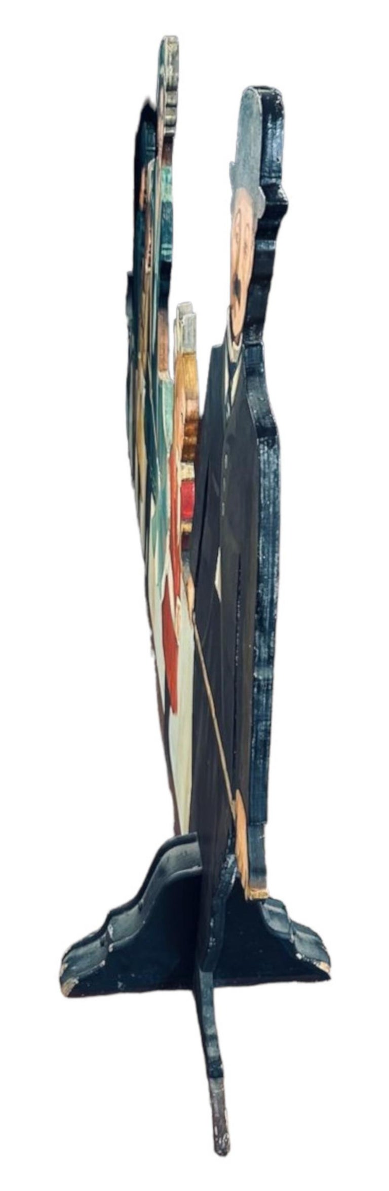 1990s Hand Painted Wood Cut Out Theater Prop For Sale at 1stDibs