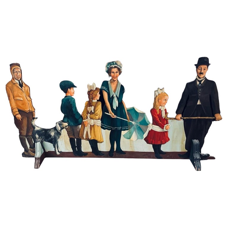 1990s Hand Painted Wood Cut Out Theater Prop For Sale at 1stDibs