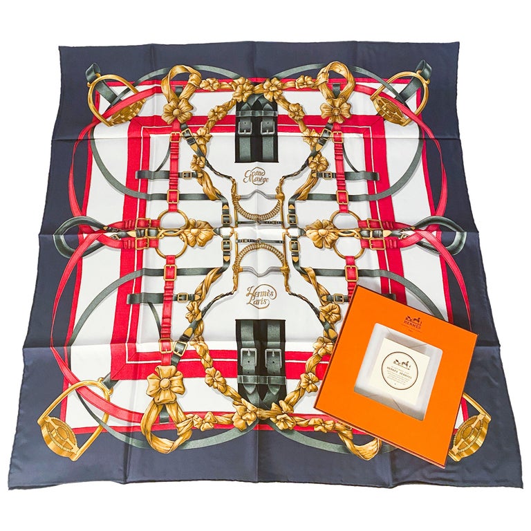 1990s Hermès Grand Manege Silk Printed Scarf at 1stDibs