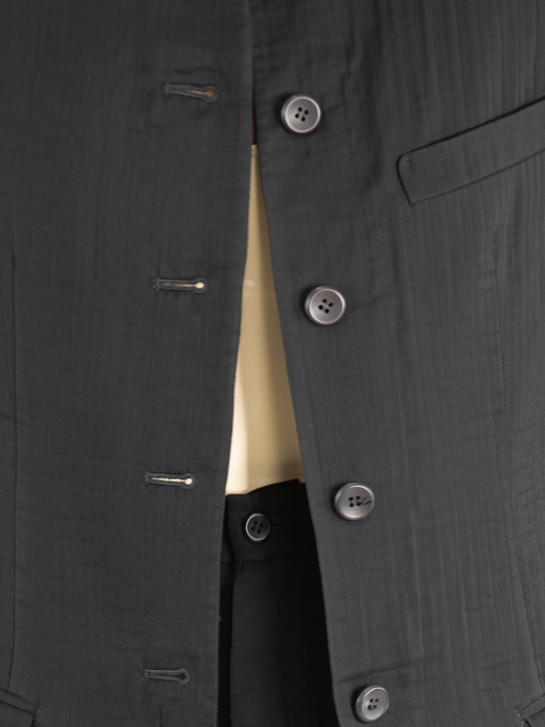 1990S ISSEY MIYAKE Black Rayon Blend Lightweight Pucker Double-Weave ...