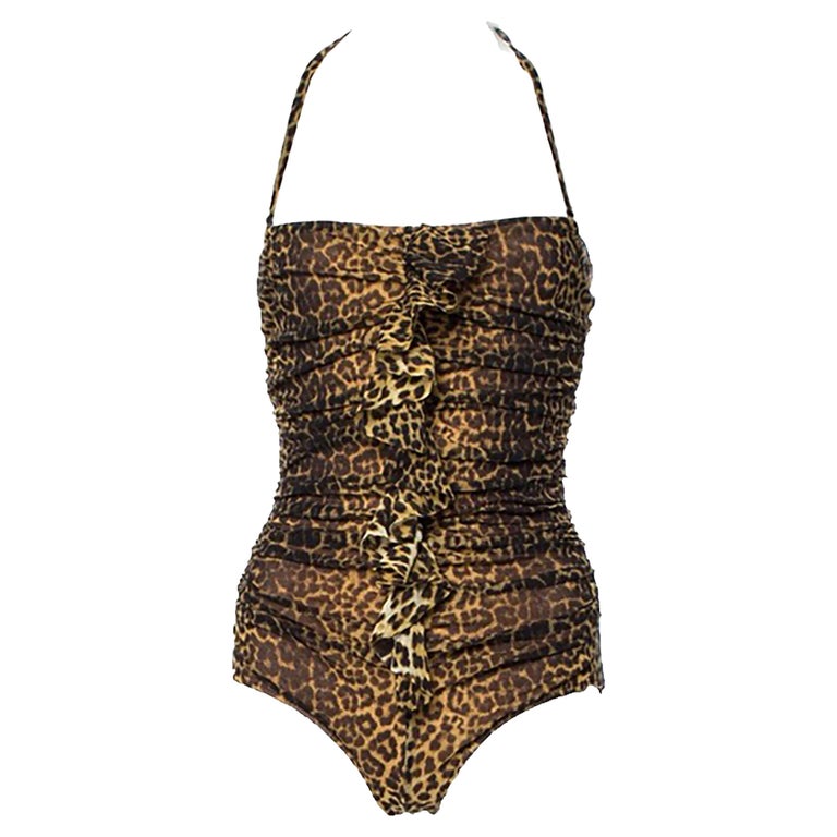 1990s Jean Paul Gaultier Animal Print Bathing Suit at 1stDibs