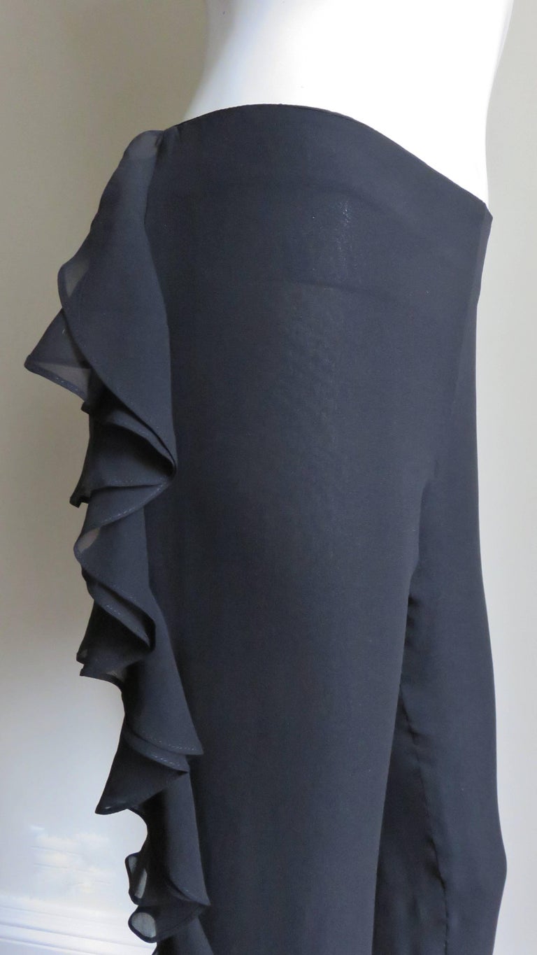 John Bartlett Silk Pants With Side Ruffle For Sale at 1stDibs | pants ...
