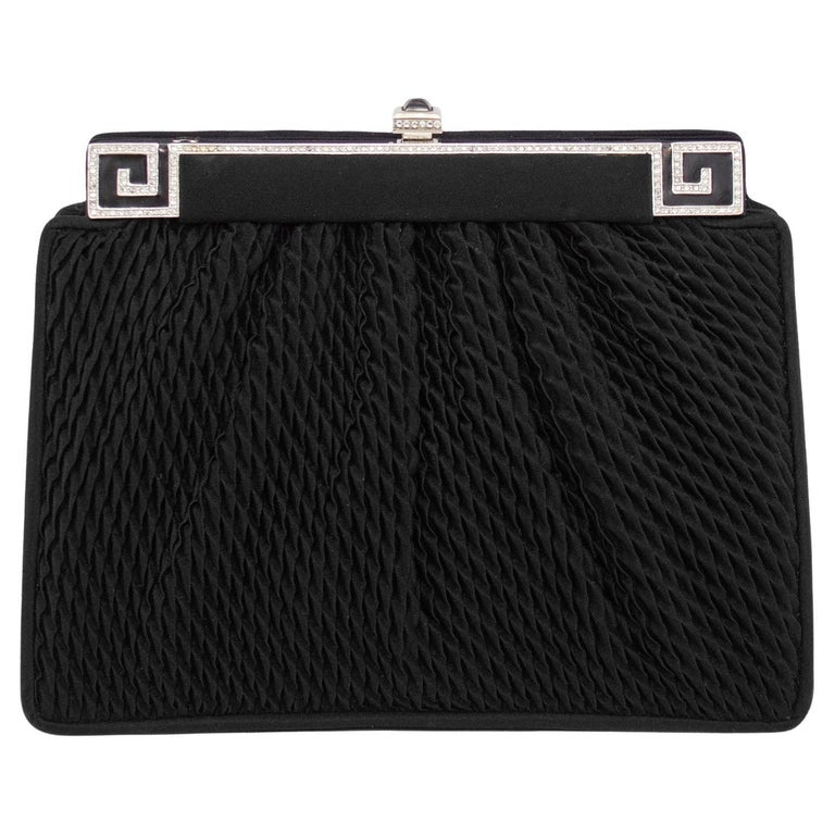 1990s Judith Leiber Black Evening Bag with Greek Key Details For Sale ...