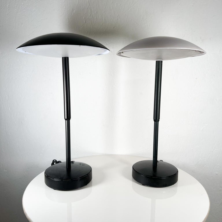 1990s Knoll Telescopic Table Lamps Black and White by John Rizzi and ...