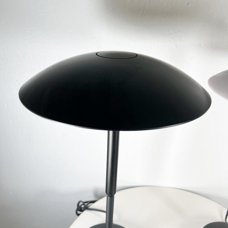 1990s Knoll Telescopic Table Lamps Black and White by John Rizzi and ...