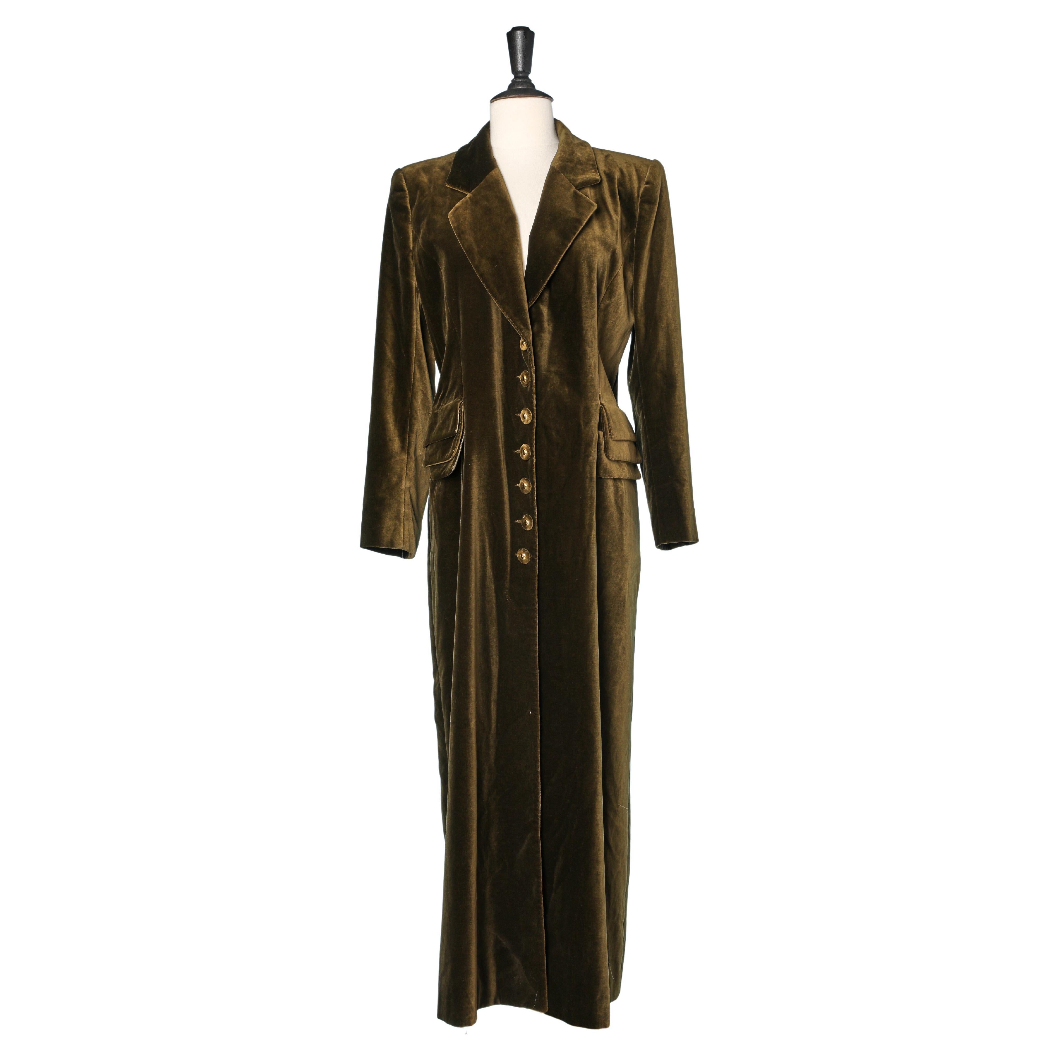 Purple silk velvet Opéra coat Halston For Sale at 1stDibs