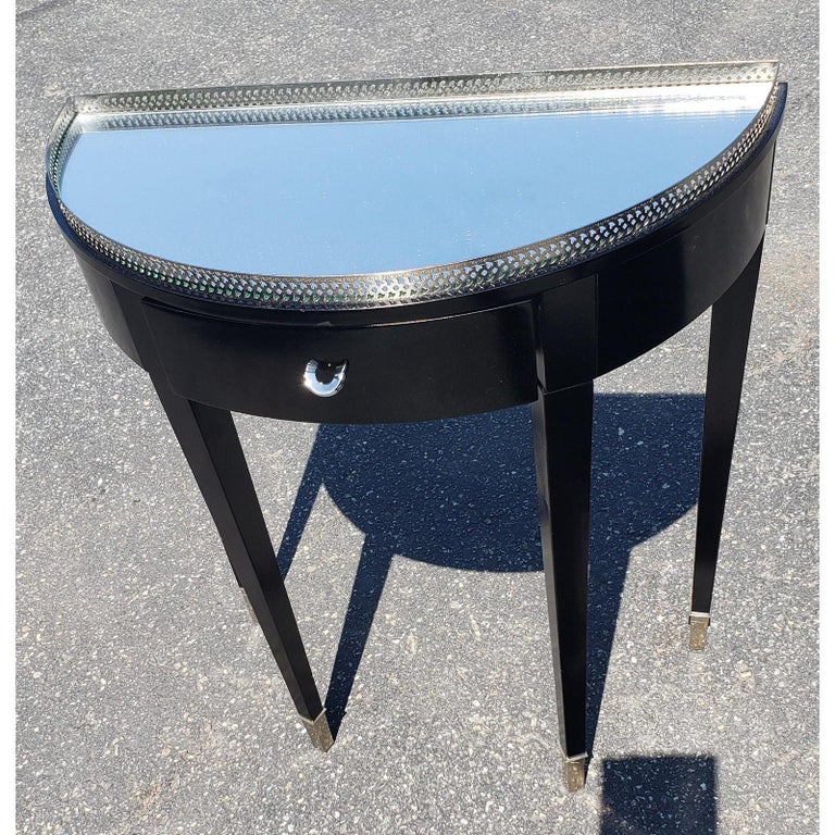 1990s Mirrored Contemporary Foyer Table For Sale at 1stDibs
