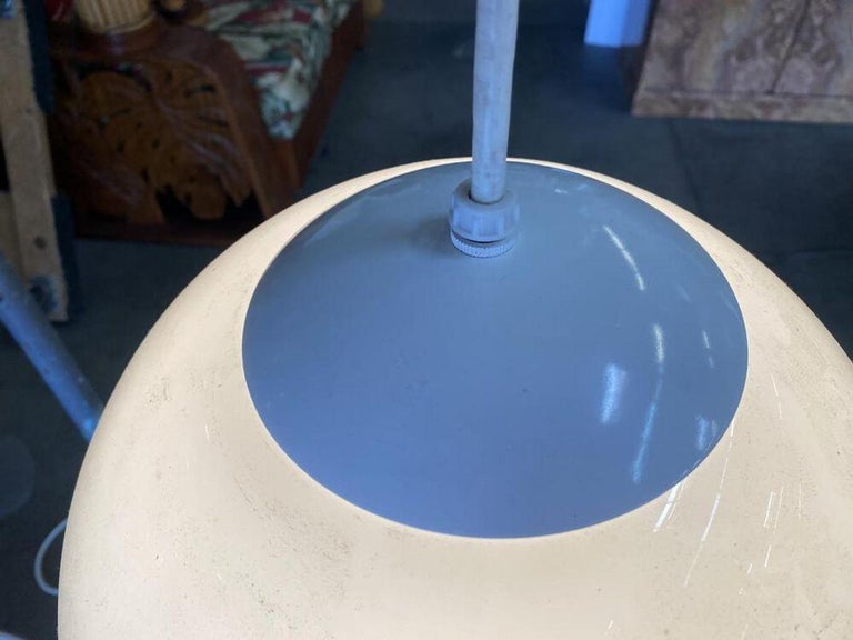 1990s Modern Style Hanging Glass Ball Fixture, Pair For Sale at 1stDibs