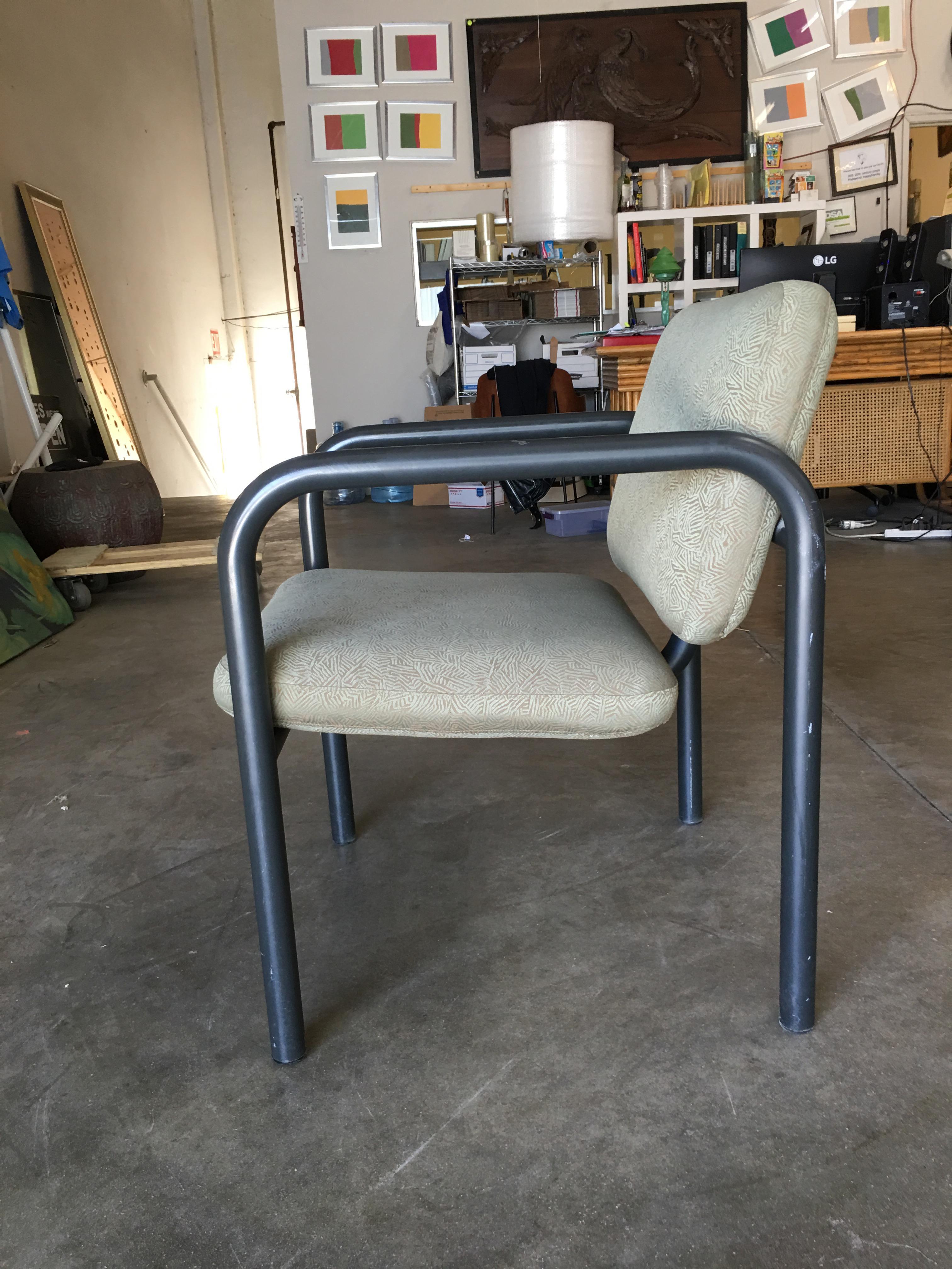 1990s Modernist Tubular Steel Armchair by Kinetics, Set of 5 at 1stDibs ...