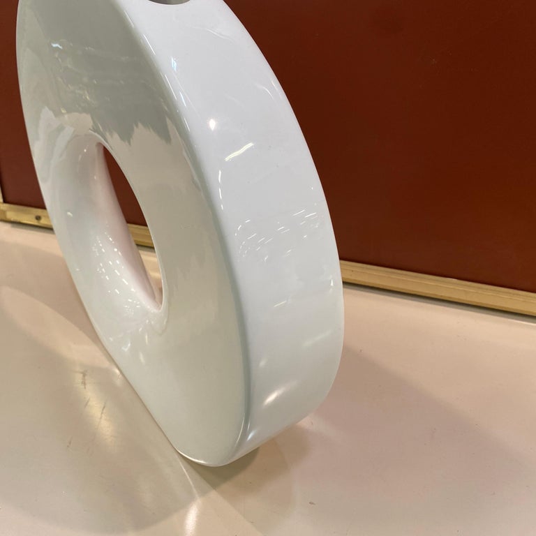 1990s Modernist White Porcelain German Vase by Rosenthal at 1stDibs