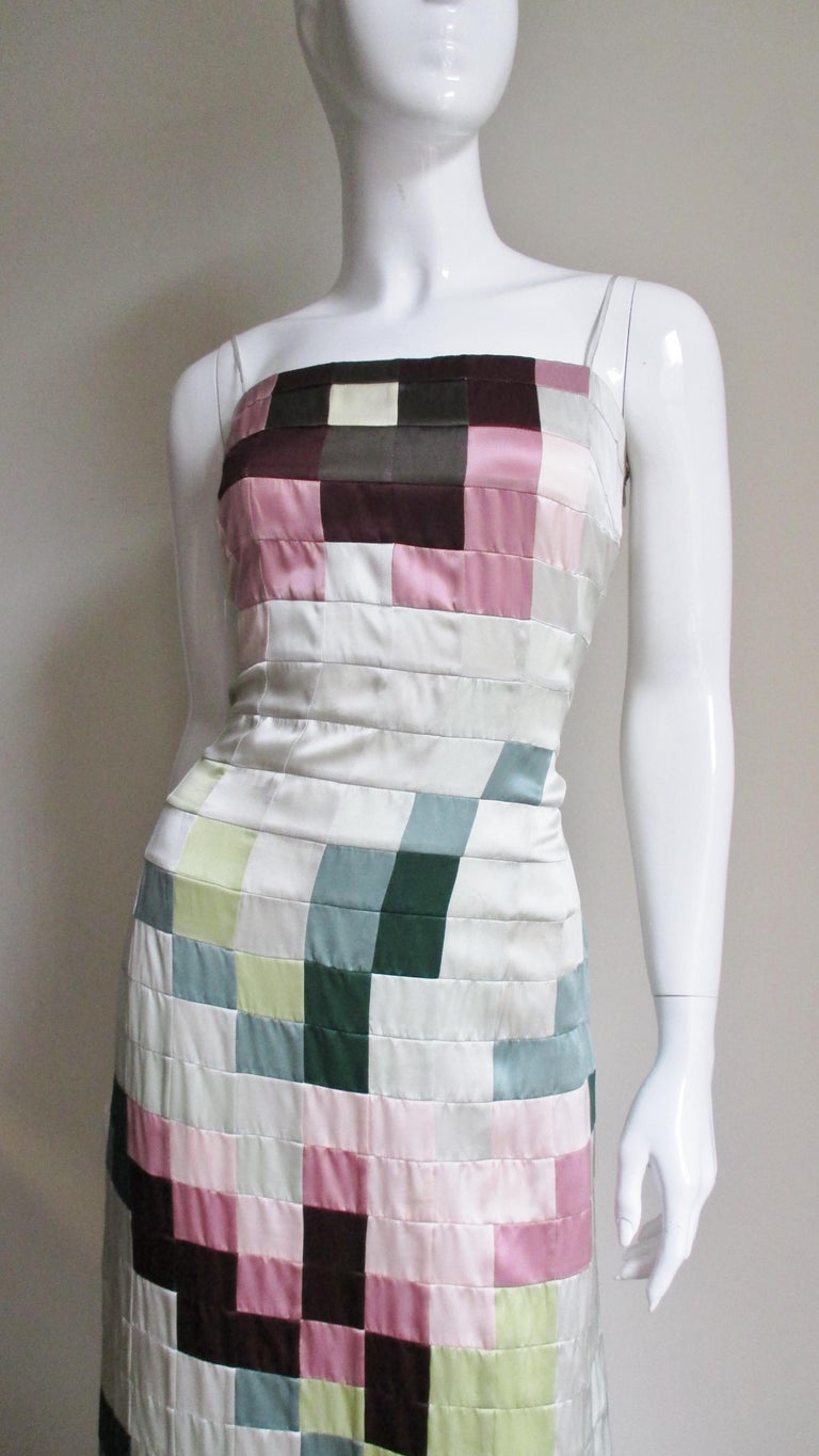 Moschino Color Block Patchwork Maxi Dress at 1stDibs
