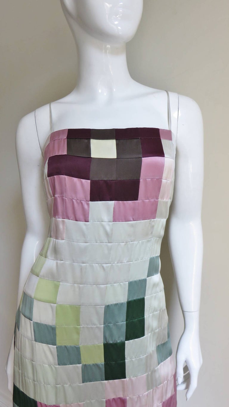 Moschino Color Block Patchwork Maxi Dress at 1stDibs