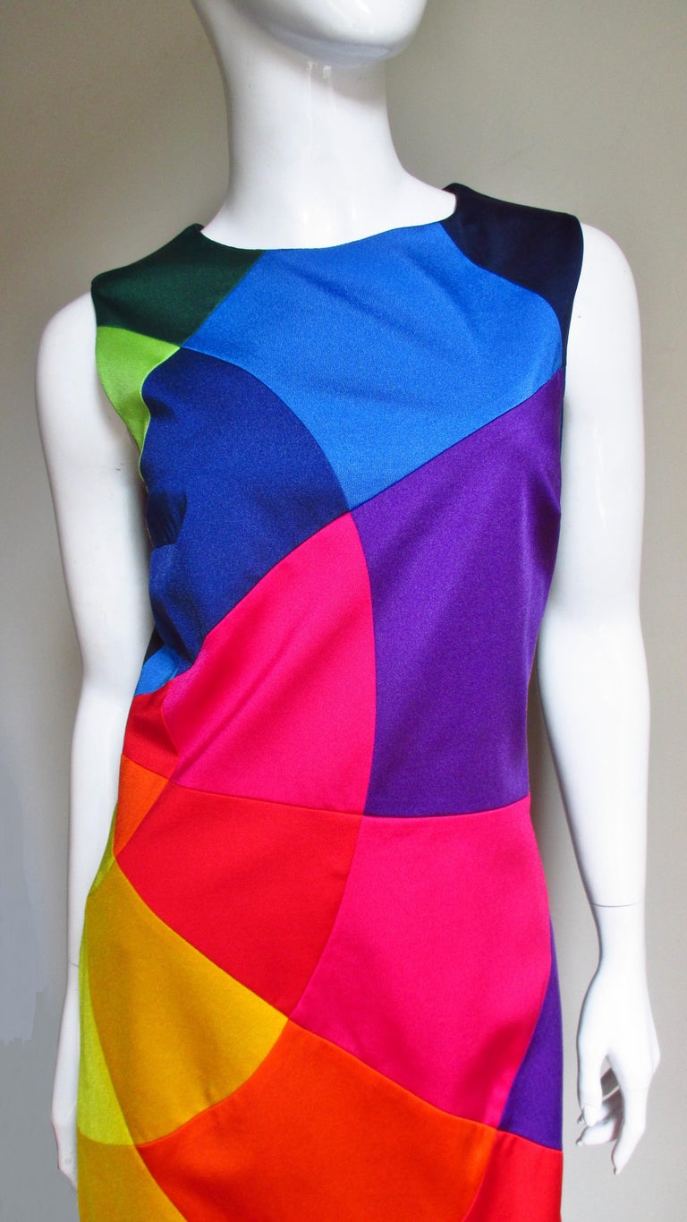 Moschino Color Block Rainbow Dress For Sale at 1stDibs | color block ...