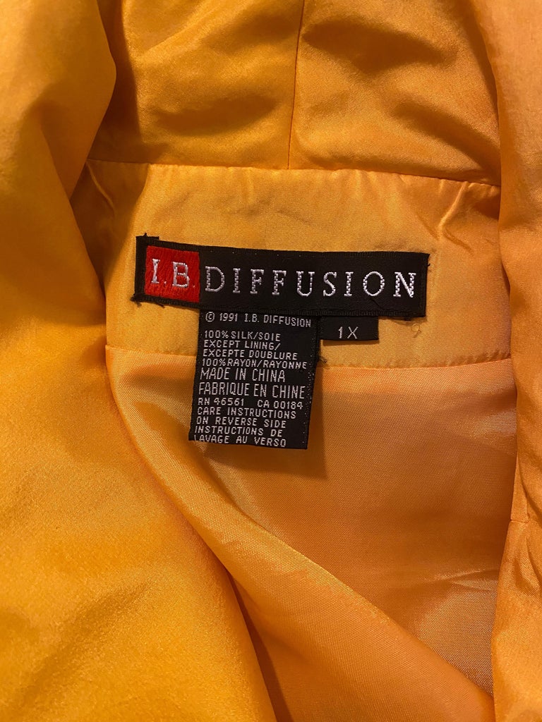 1990s Neon Multicoloured Silk Parka Jacket For Sale at 1stDibs