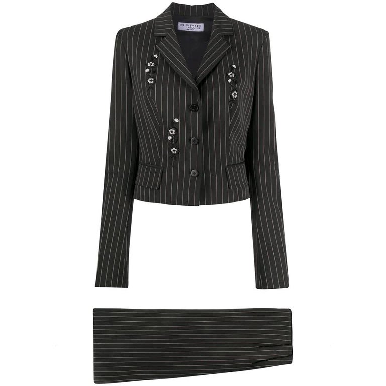 1990s Oppio Jeans Striped Suit at 1stDibs