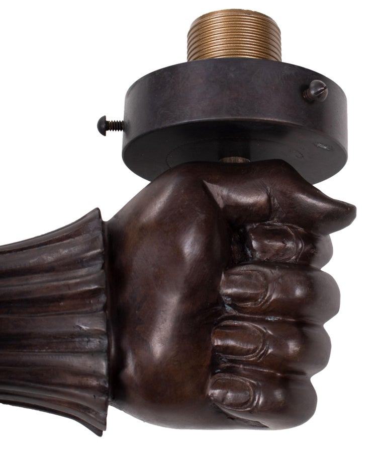 1990s Pair of French Hand Shaped Wall Sconce at 1stDibs