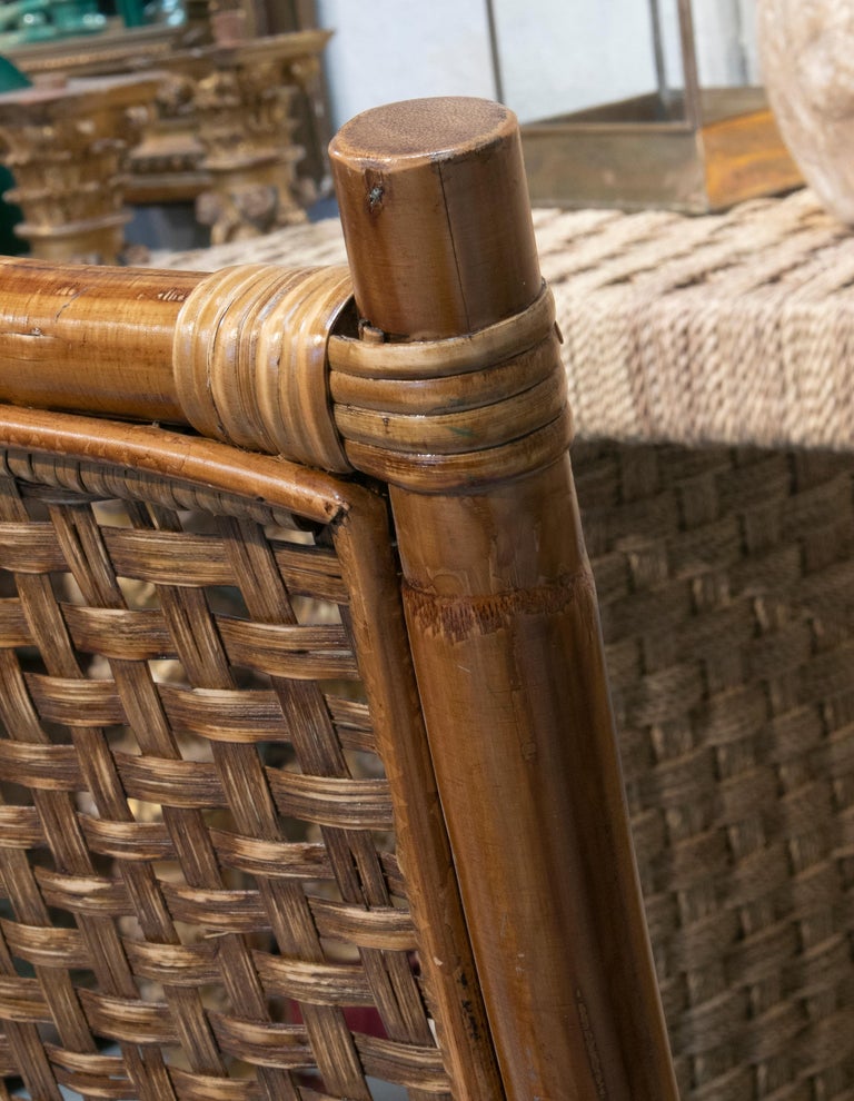 1990s Pair of Spanish Bamboo and Wicker Chairs For Sale at 1stDibs ...