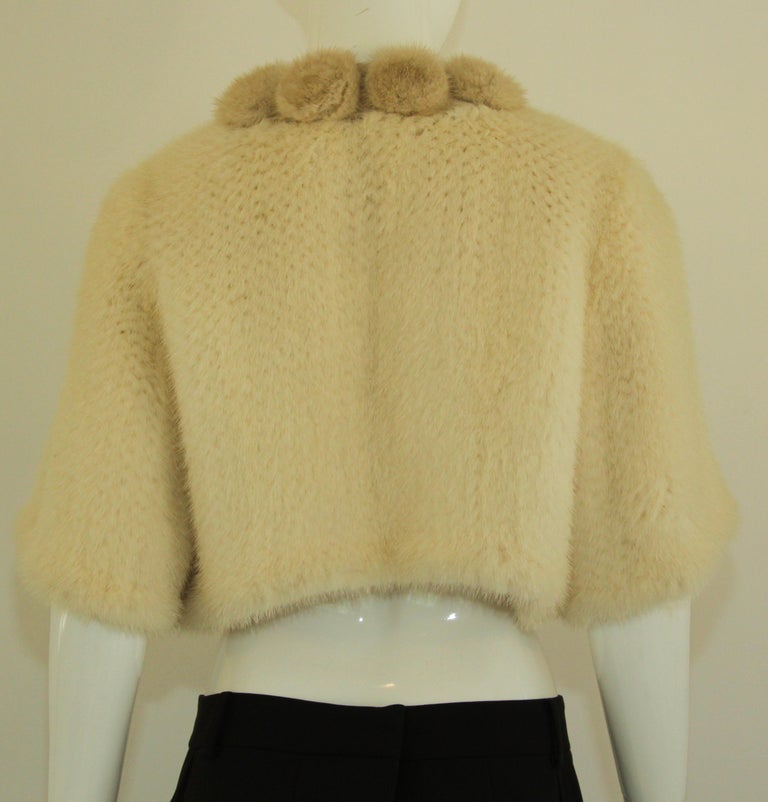 1990s Pellacci Vanilla Fur Short Jacket Stole For Sale at 1stDibs