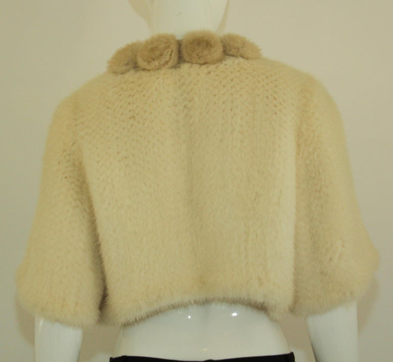 1990s Pellacci Vanilla Fur Short Jacket Stole For Sale at 1stDibs